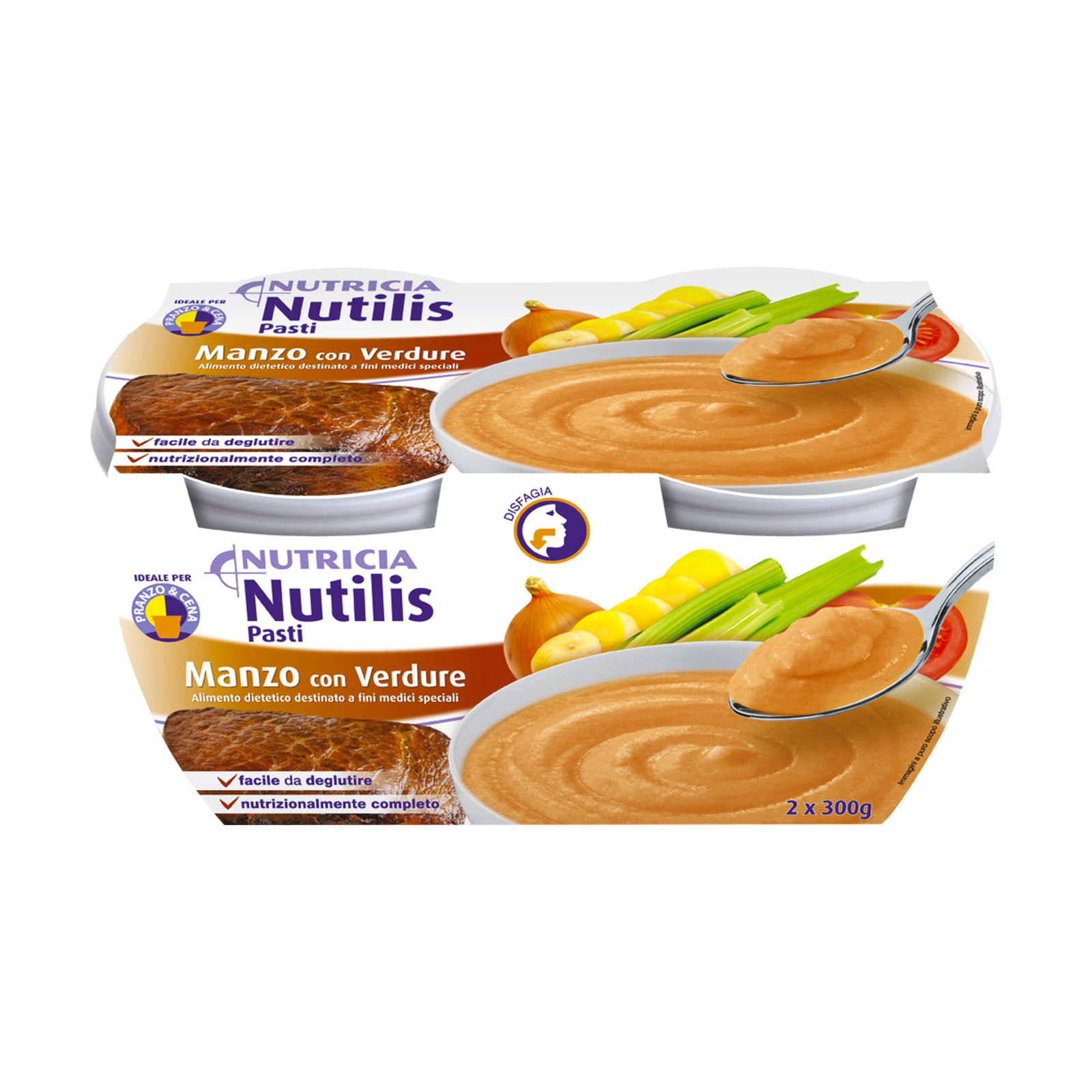 Nutilis Pasti Manzo e Verdure 2x Confezioni 300g | Nutricia