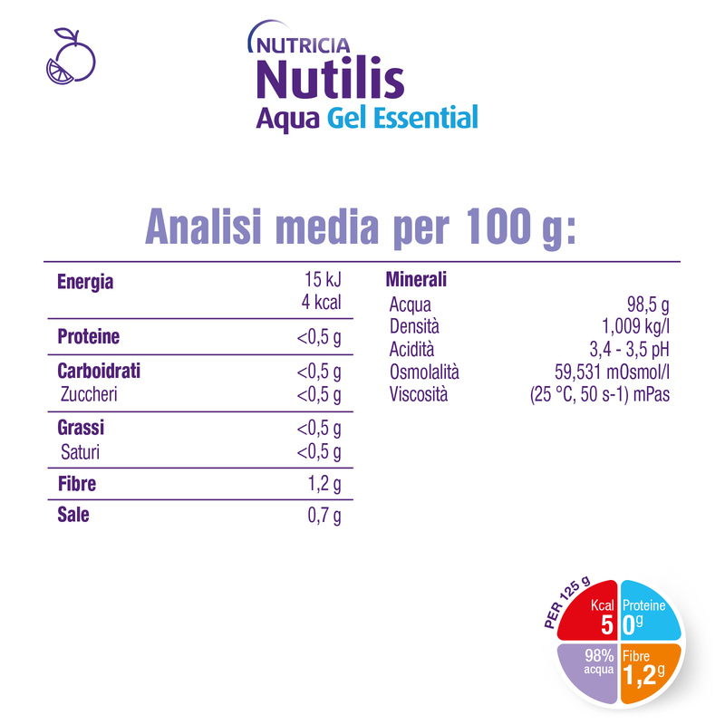 NUTILIS AQUA GEL ESSENTIAL Arancia 96x125g | DirectNutricia