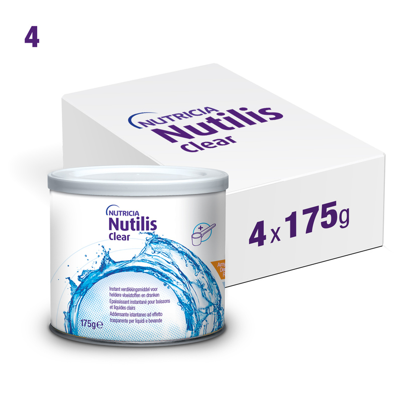 NUTILIS CLEAR, Polvere Addensante 4x175g | Direct Nutricia