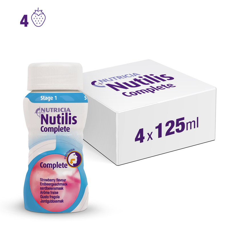NUTILIS COMPLETE Stage 1 Fragola 4x125ml | Direct Nutricia