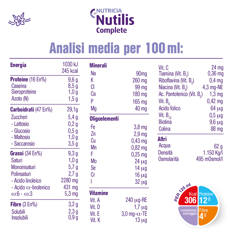 NUTILIS COMPLETE Stage 1 Vaniglia 24x125ml | Direct Nutricia