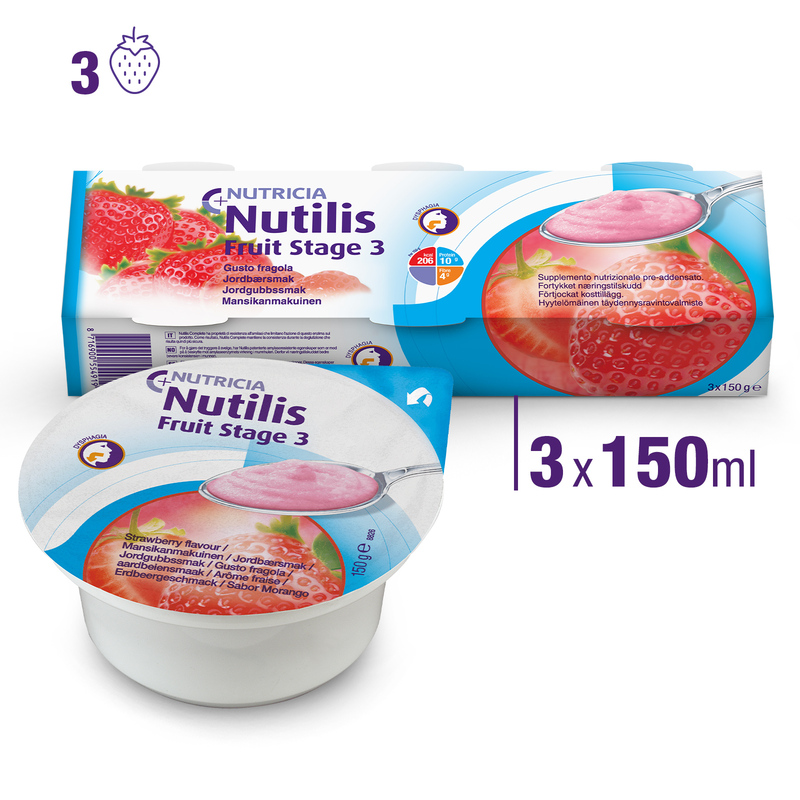 NUTILIS FRUIT Fragola 3x150 g | Direct Nutricia