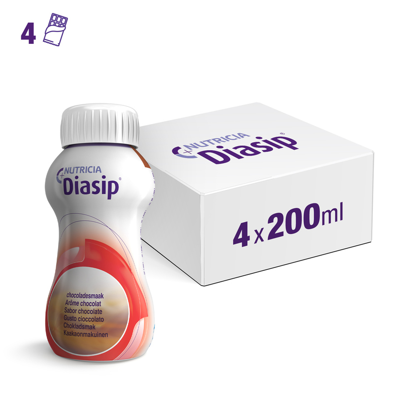 DIASIP Cioccolato 4x200ml | Direct Nutricia