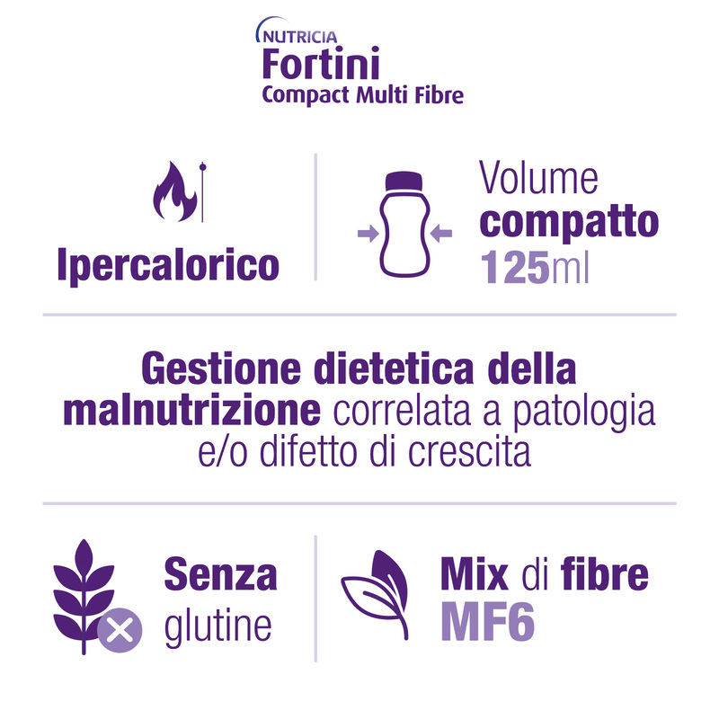 FORTINI COMPACT MULTIFIBRE Fragola 4x125ml |Direct Nutricia