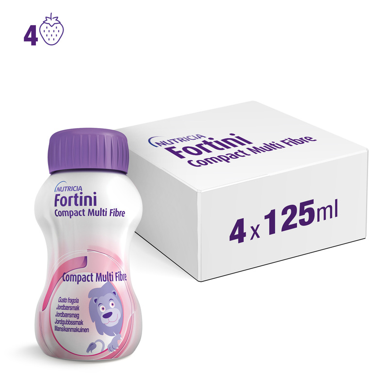 FORTINI COMPACT MULTIFIBRE Fragola 4x125ml |Direct Nutricia