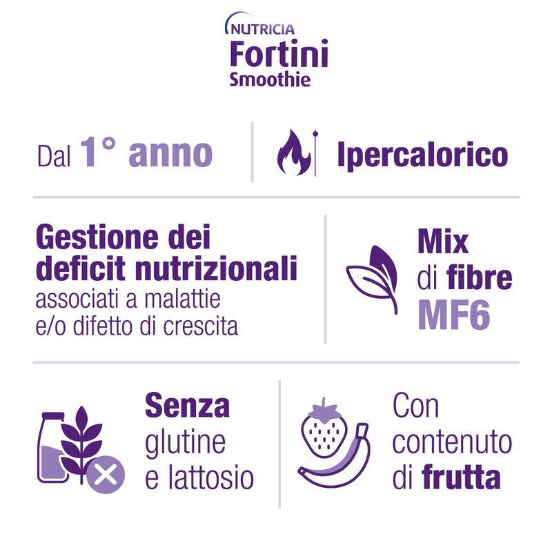 FORTINI SMOOTHIE MF Frutti Rossi 48x200ml | Direct Nutricia