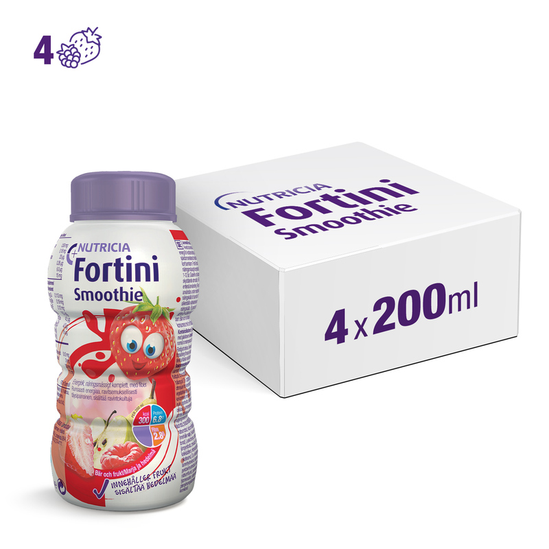 FORTINI SMOOTHIE MF Frutti Rossi 4x200ml | Direct Nutricia