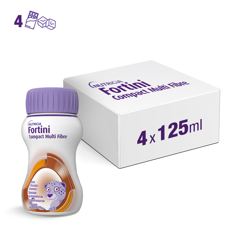 FORTINI COMPACT MULTIFIBRE Cioccolato 4x125ml |Direct Nutricia